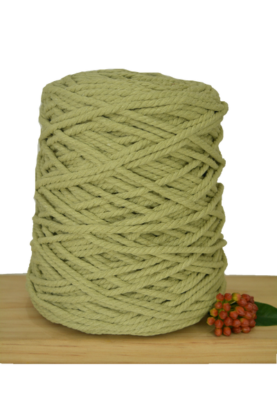 Coloured 3 ply Recycled Macrame Cotton Rope - 5mm - Citrine – Knot Knitting