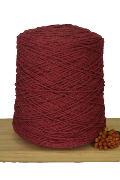 Coloured 1ply Cotton Warping String - 1mm - Red Wine – Knot Knitting