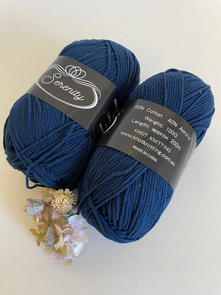 KK Serenity Cotton Yarn - Navy (31) – Knot Knitting