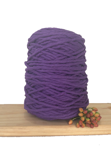 1kg Coloured 1ply Macrame Cotton String - 5mm - Cadbury Purple – Knot ...